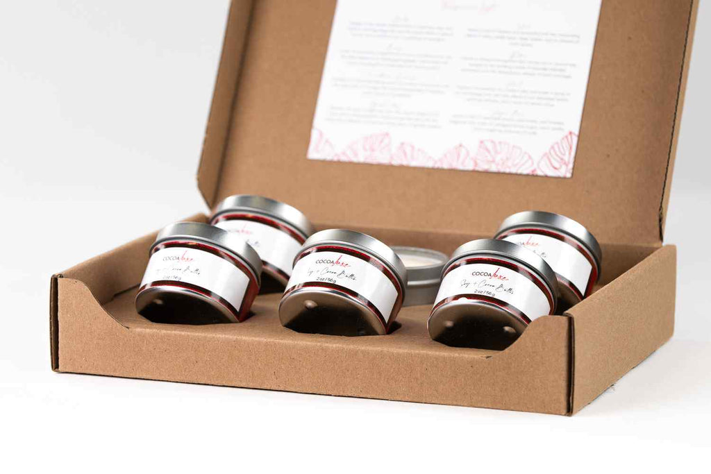 CocoaLuxe Candle Flight | 6 Soy & Cocoa Butter Candles | CocoaLuxe