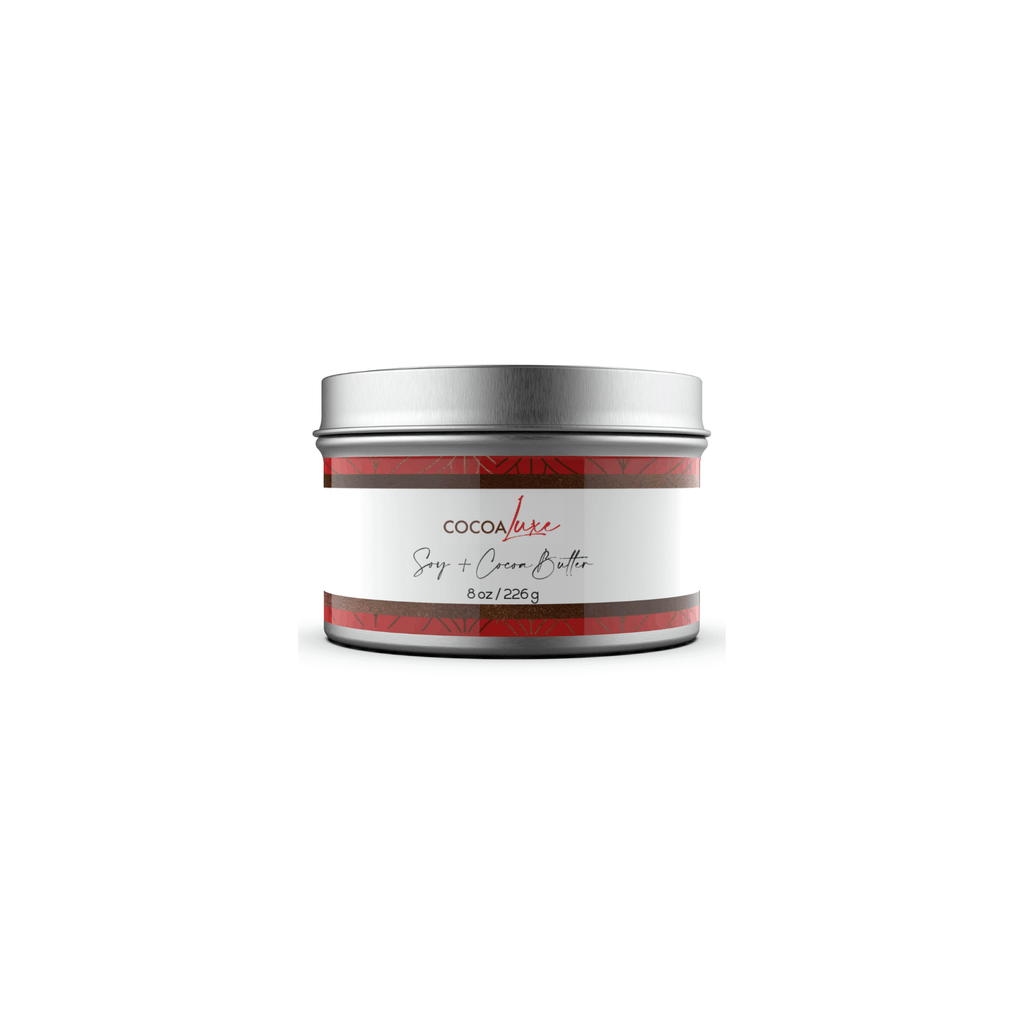 Cocoa-Soy Candle (8oz) | Hand-Poured Clean Burn | CocoaLuxe